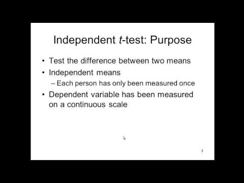 Independent T Test Example in Scientific Research Context